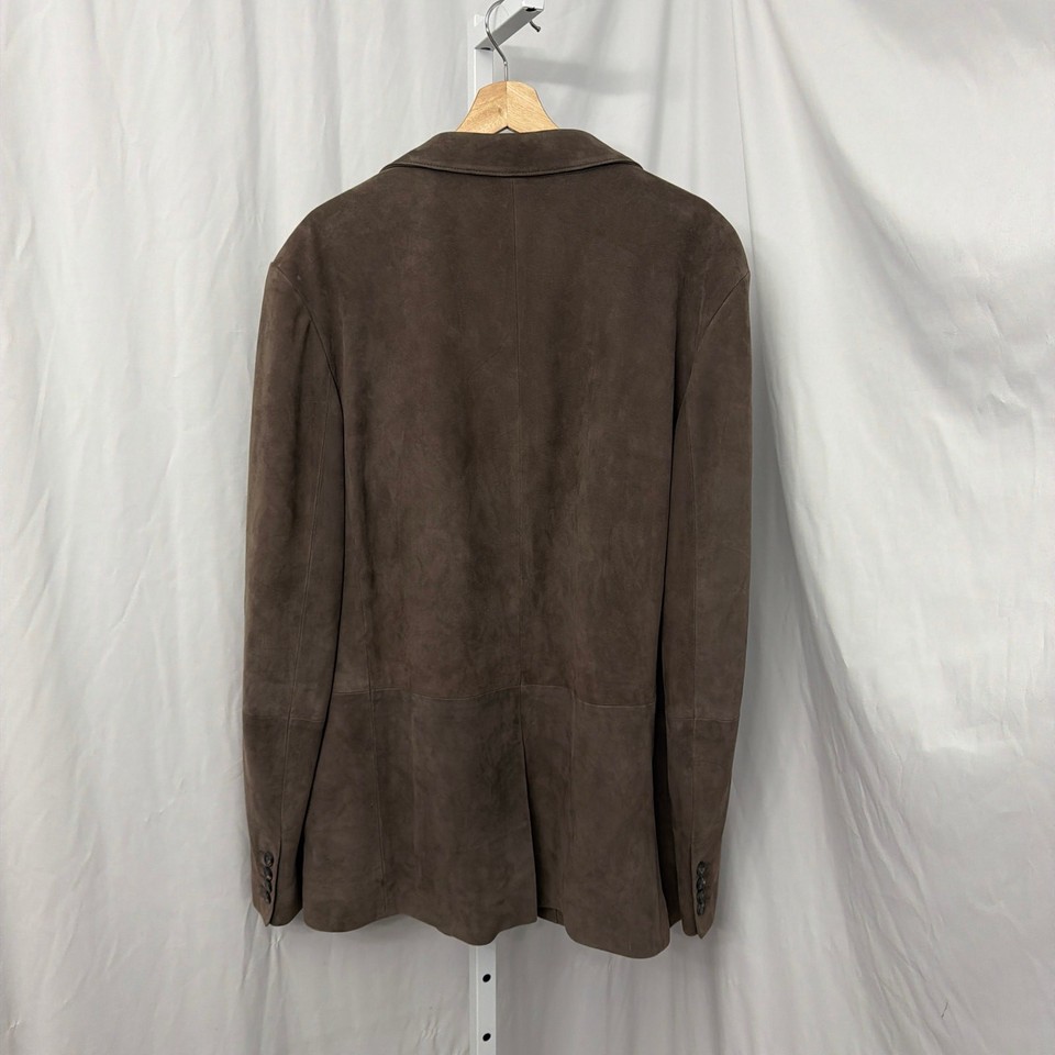 Allen Edmonds Goat Suede Blazer Mens 2XL Genuine Leather Sport Coat ...