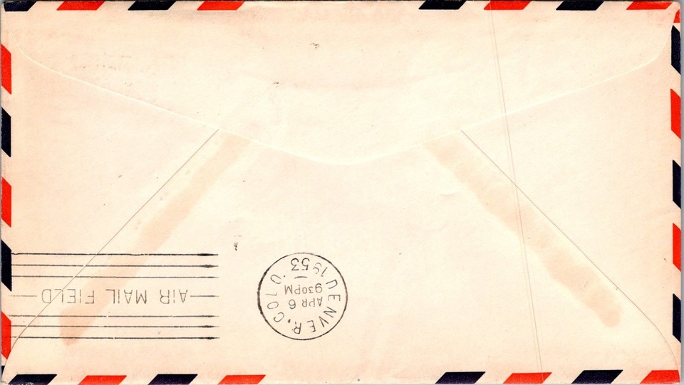 GOLDPATH: US airmail 1953 Manhattan, KS first flight cachet machine ...