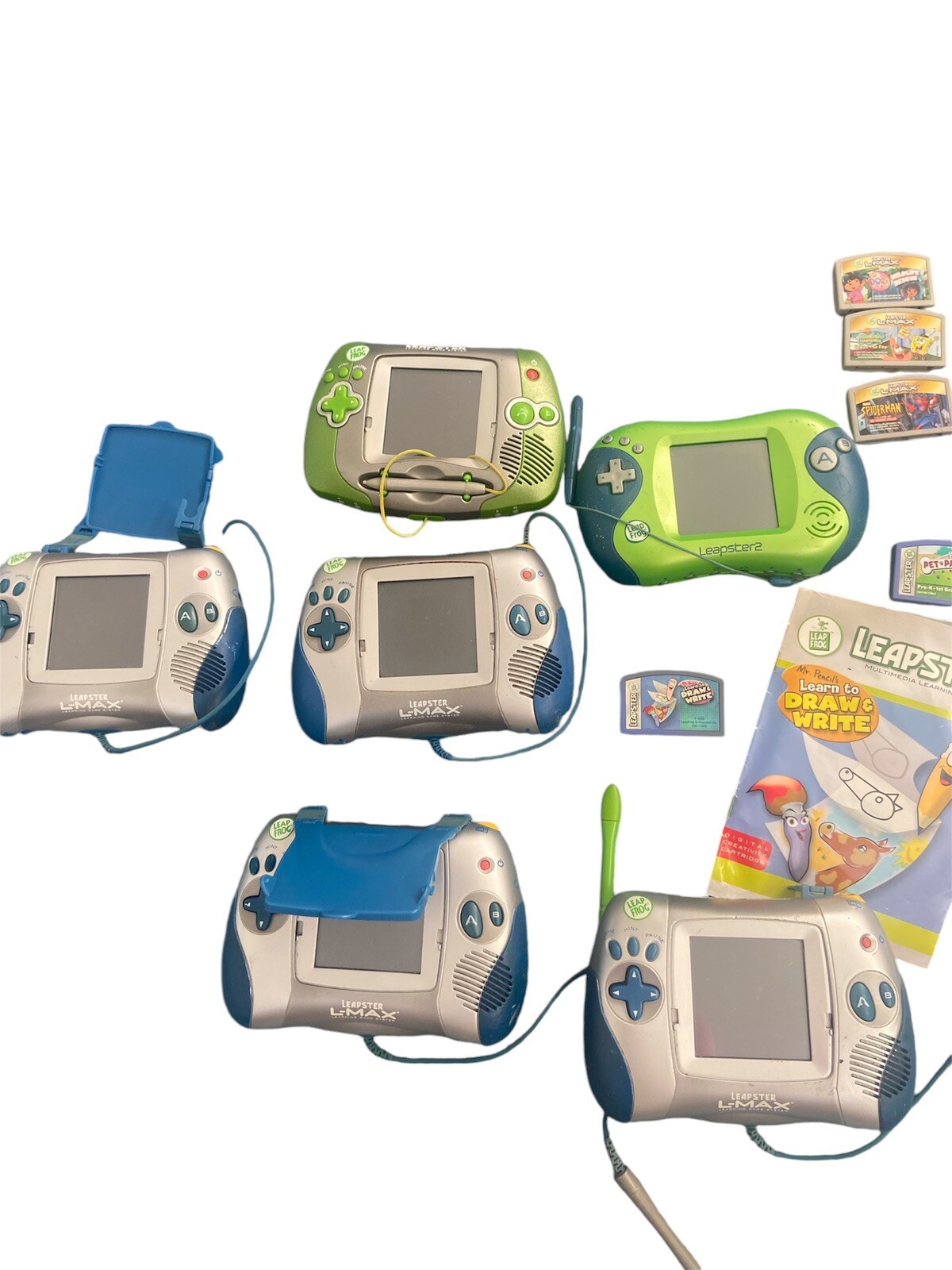 Leapfrog Leapster 2 & Leapster L Max Game System Lot with 20 Games | eBay