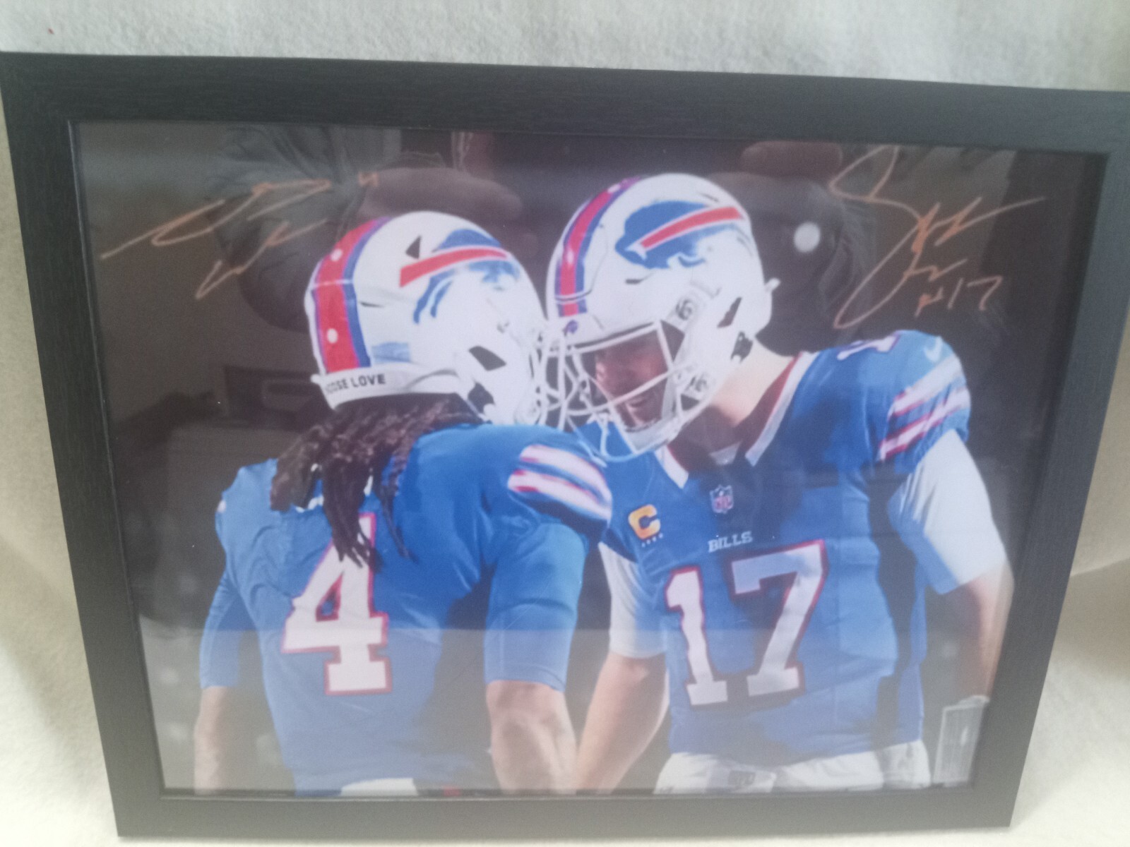 Framed Josh Allen James Cook Buffalo Bills Signed Photo Autograph ...