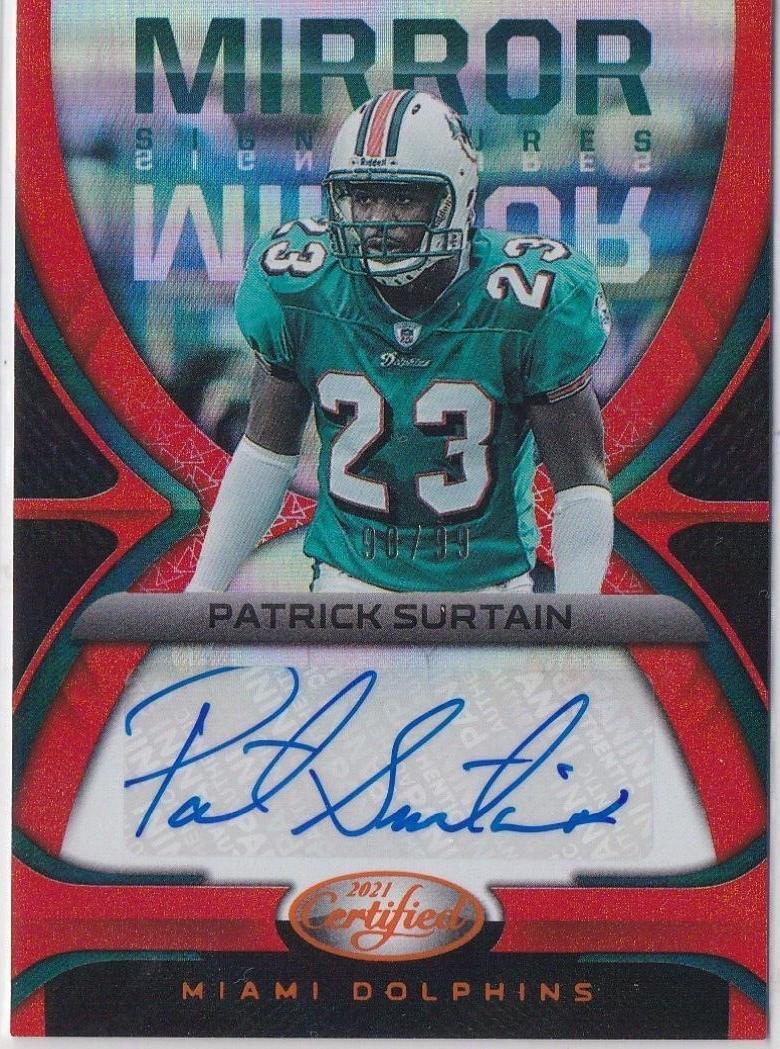 2021 Panini Certified - Mirror Signatures Patrick Surtain #MS-PS Orange ...
