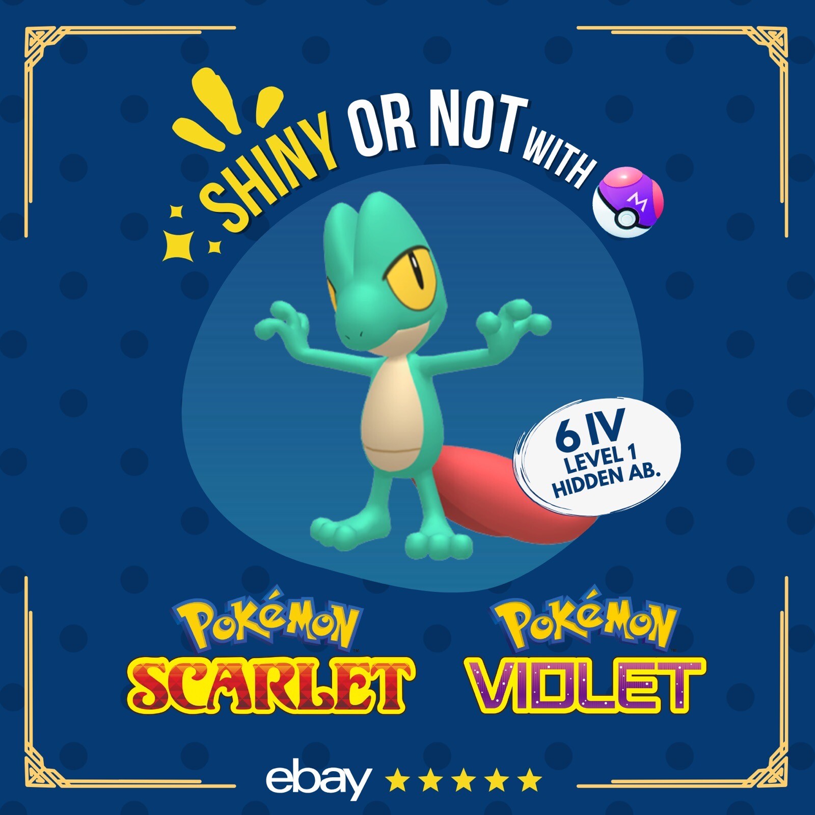 Treecko Shiny or Non 6 IV Customizable Nature Level OT Pokémon Scarlet ...