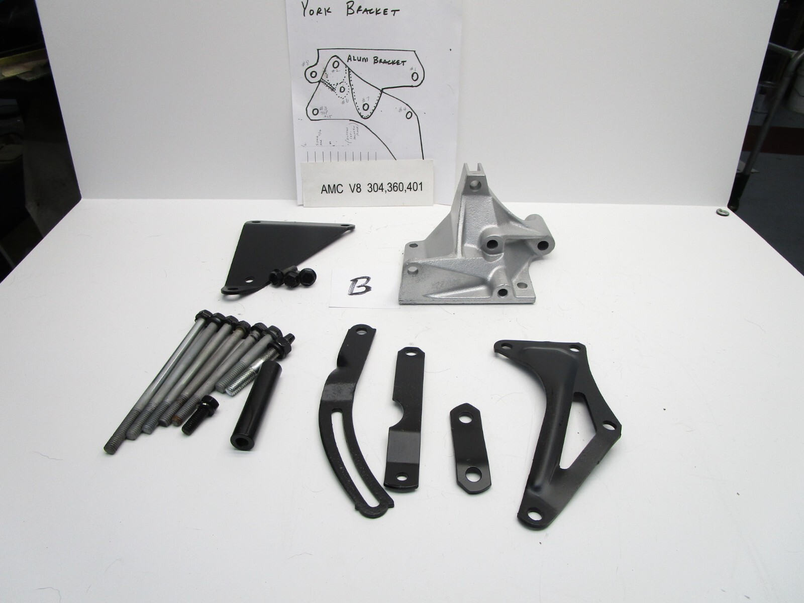 AMC York AC Alternator Brackets Grand Wagoneer V8 304 360 401 Jeep for ...