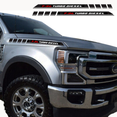 7.3L PowerStroke Turbo Diesel Hood decals sticker for Ford F250 F350 ...