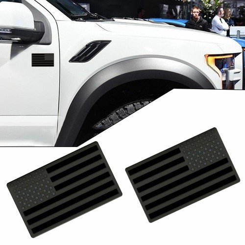2PCS Car Truck Metal USA American Flag Sticker Decal Body Emblem ...