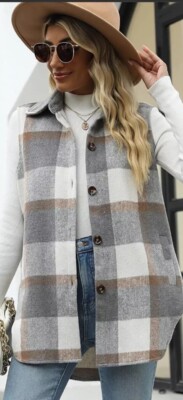 Love Tree Sleeveless Shacket Size Med (NWT-Women’s) | eBay