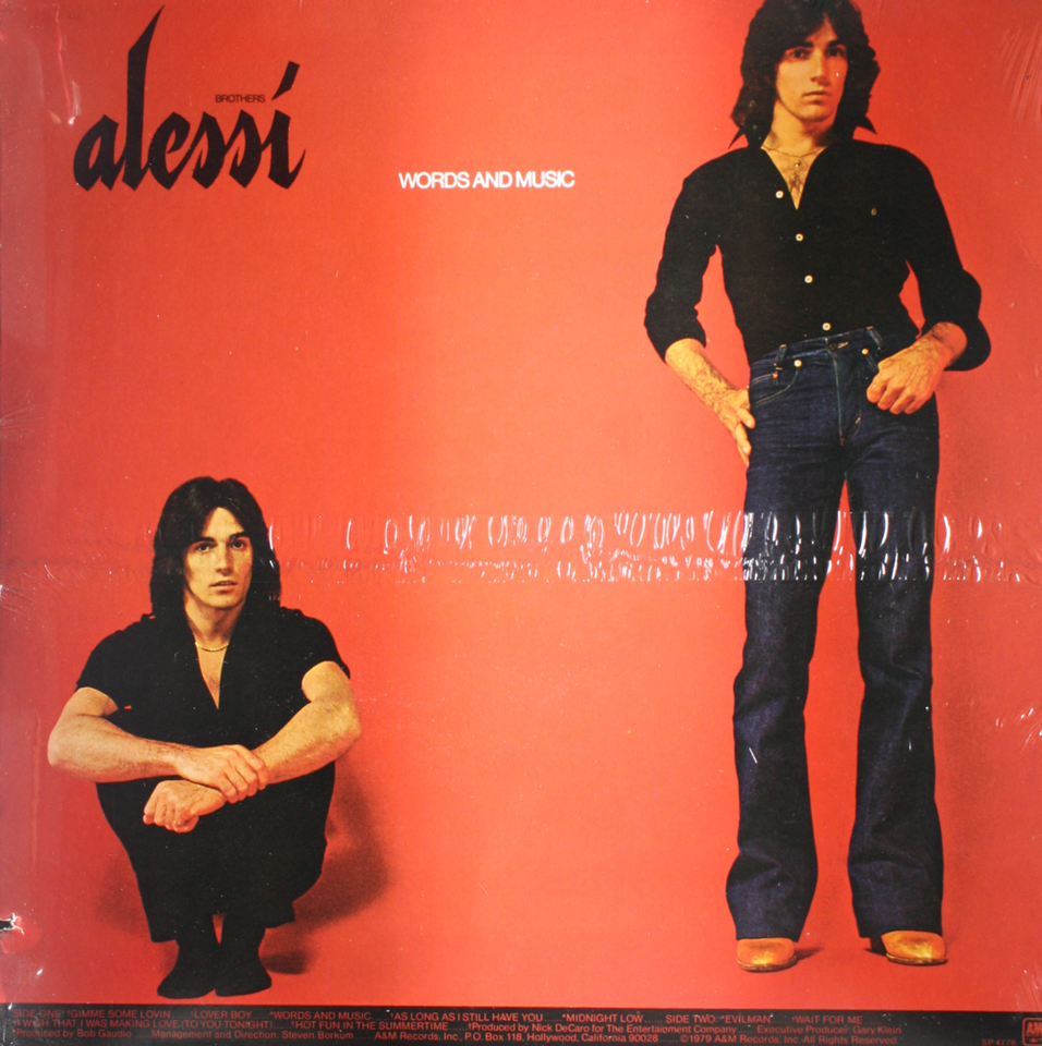 ALESSI BROTHERS Words And Music - NEW SEALED 1979 LP Record Pop Rock A ...