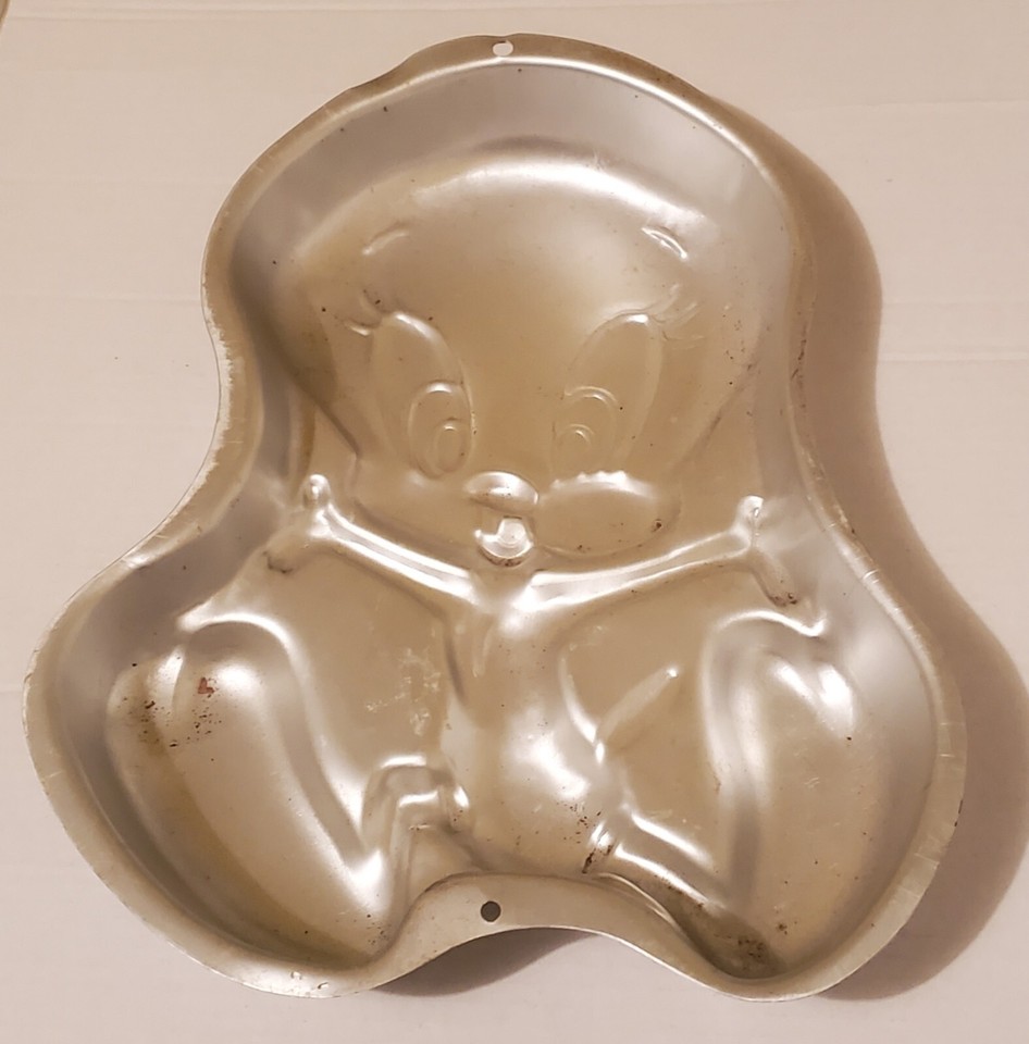 Vintage Tweety Bird Cake Pan 1998 Tin Mold Looney Tunes Wilton # 2105 ...