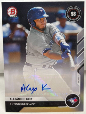 Alejandro Kirk 2021 Bowman Next BA Top 100 Prospects Autograph Auto SP ...