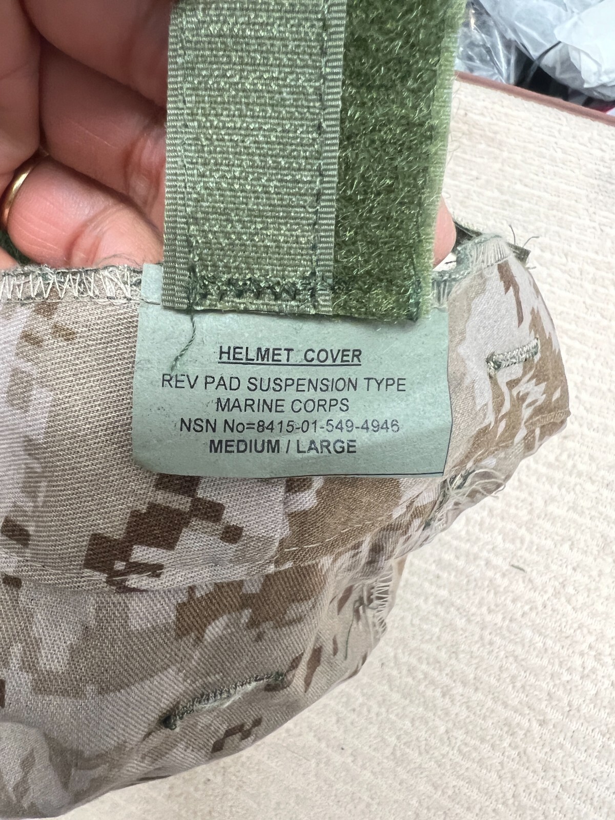 NEW USMC REVERSIBLE WOODLAND AND DESERT COVER FOR ACH MICH HEL MET ...