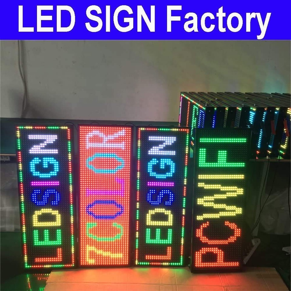 Outdoor P10 LED Digital Sign - RGB Full Color WiFi Programmable LED ...