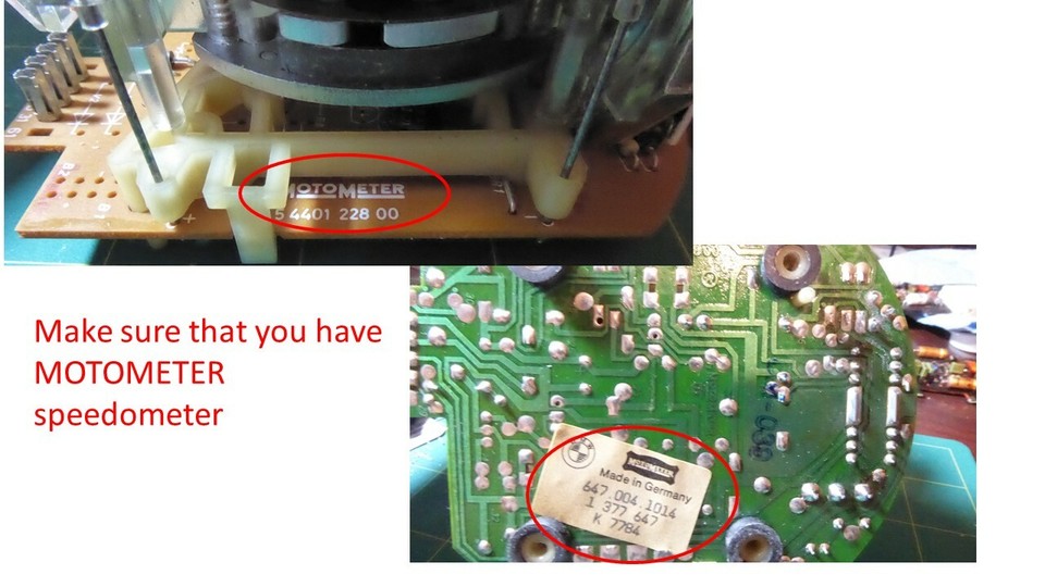 BMW E30 US spec MPH cluster MOTOMETER speedometer 318 325 odometer ...