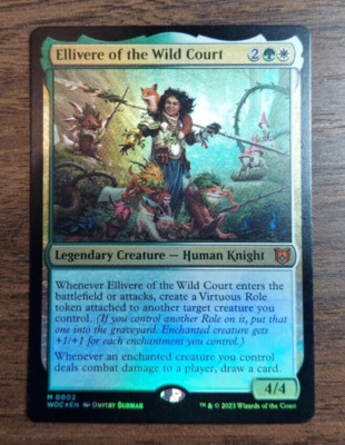 1x Ellivere of the Wild Court FOIL NM Wilds of Eldraine Commander ...