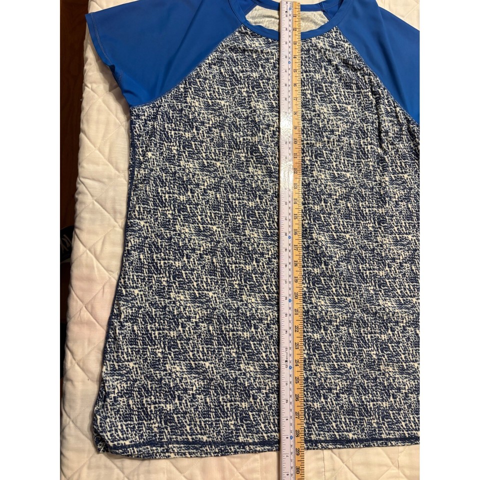 Old Navy Active T-Shirt Royal Blue Raglan Sleeve Athletic Swim Top Plus ...