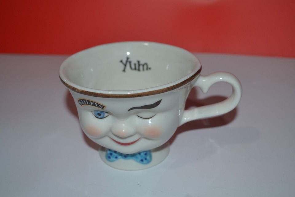 Baileys Irish Cream Male YUM Tea Cup with Winking Eye and Blue Ribbon ...