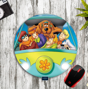 SCOOBY DOO MYSTERY MACHINE ROUND CUSTOM MOUSE PAD DESK MAT HOME SCHOOL ...