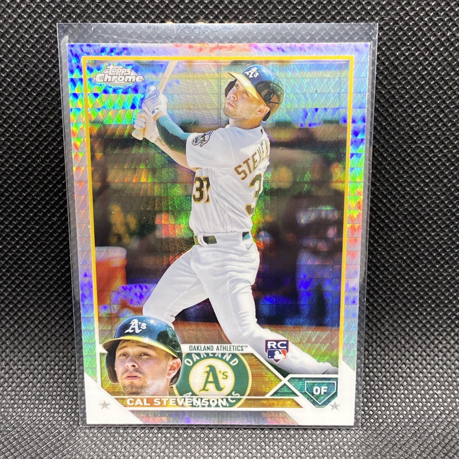 2023 Topps Chrome Cal Stevenson Prism Refractor #199 - Oakland ...