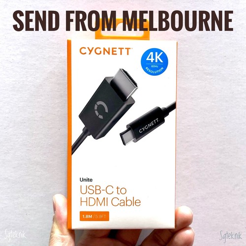 NEW Cygnett Unite USB-C to HDMI 4K 60Hz Cable (1.8m) Laptop TV Monitor ...