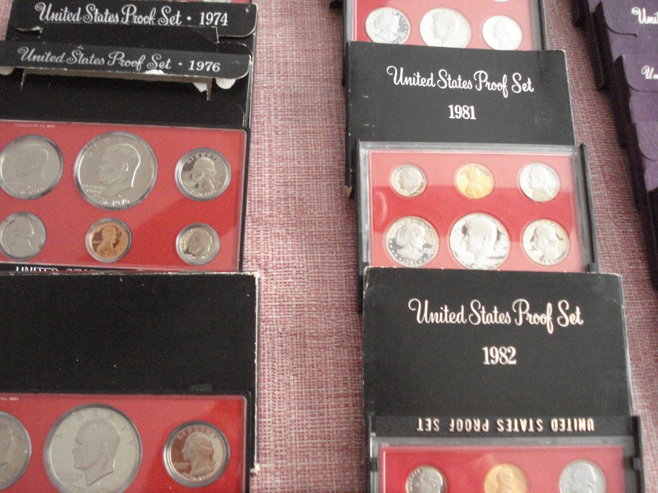 20 BU US MINT PROOF SETS, SOME UNOPENED, ALL SEALED IN CASES, NICE!! | eBay