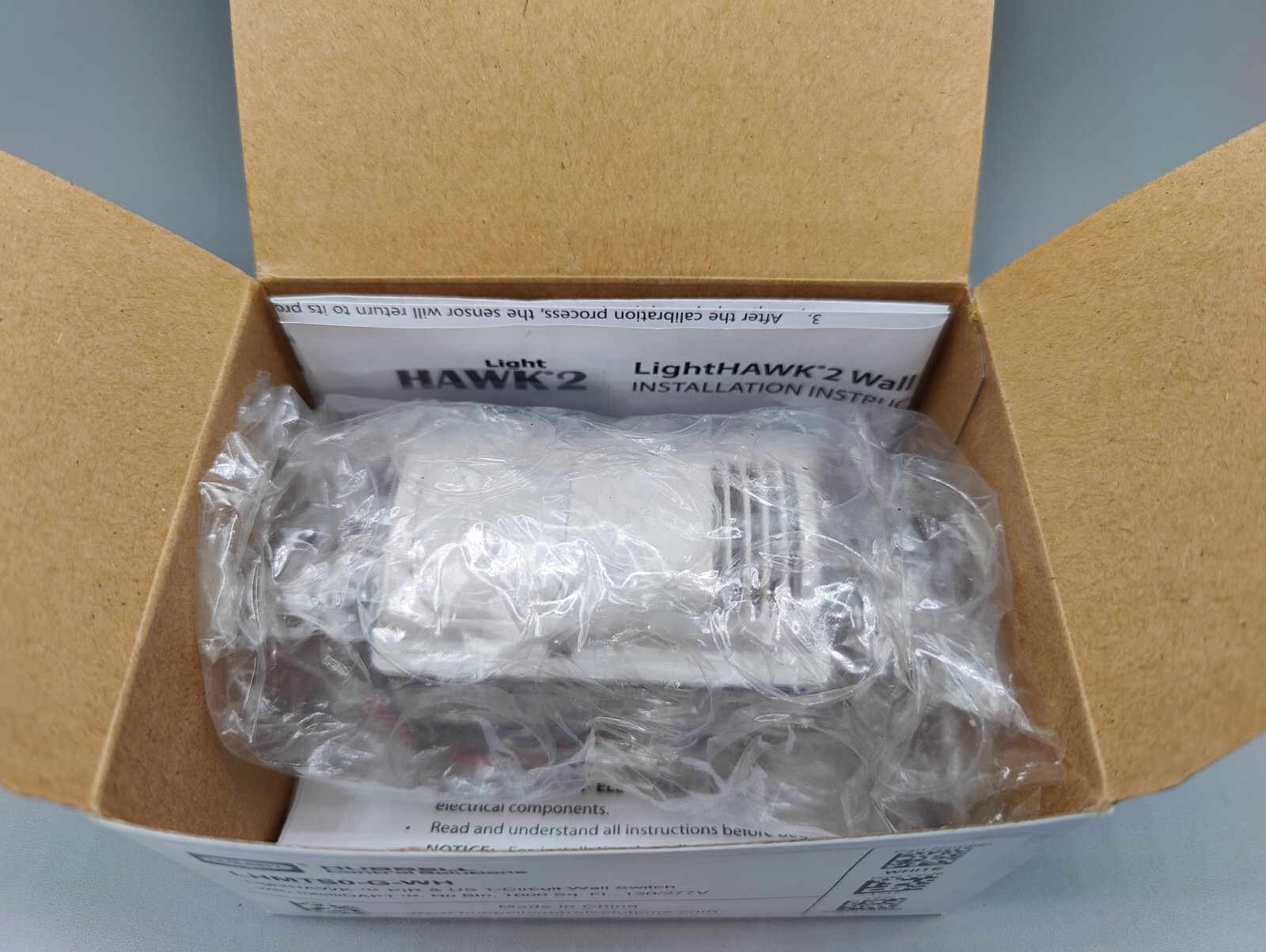 NEW HUBBELL LHMTS0-G-WH LightHawk PIR ULTRASONIC 1 CIRCUIT WALL SWITCH ...