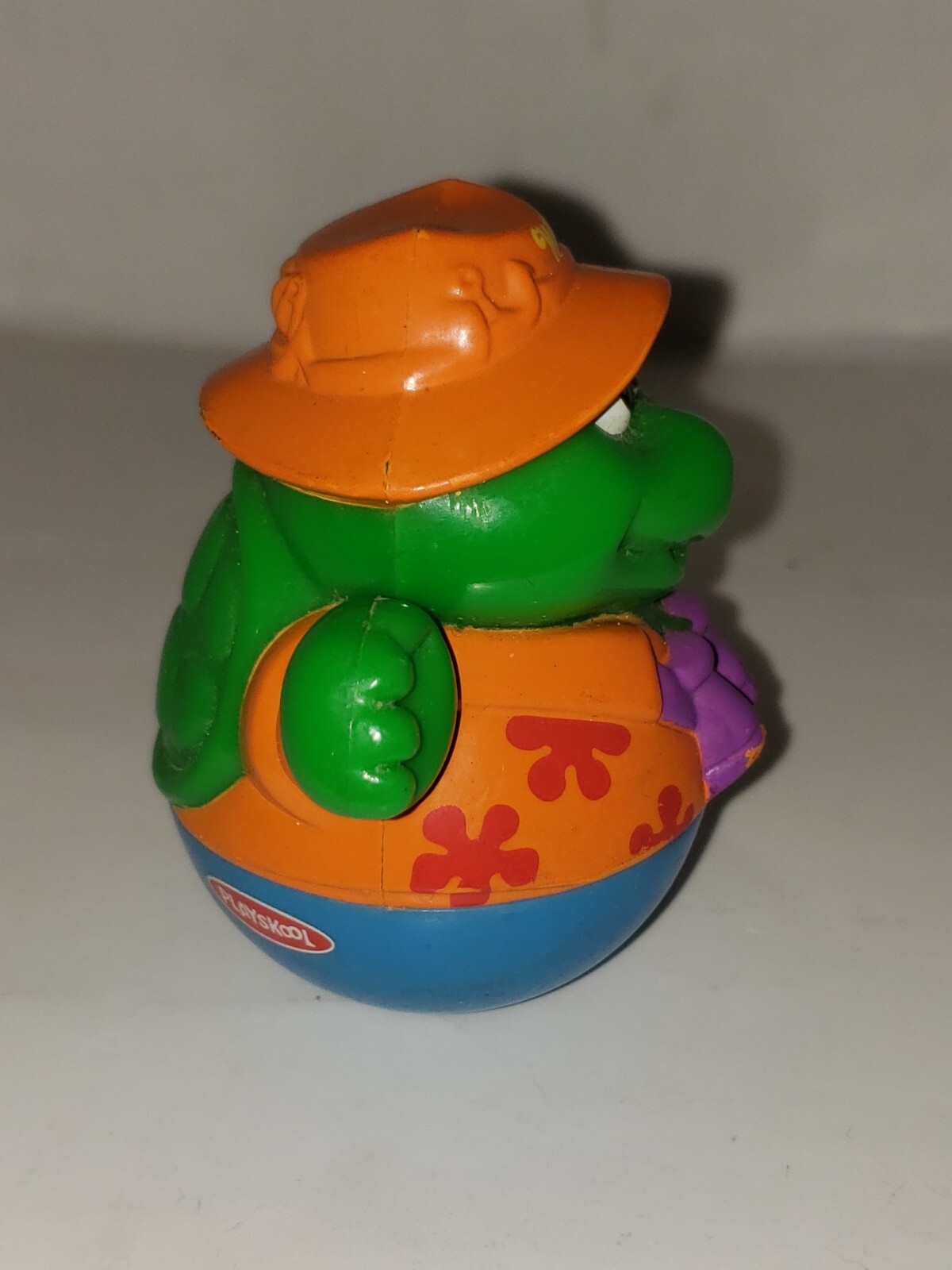 PLAYSKOOL Weebles Weeble Wobble Figure GREEN TURTLE TOURIST Preschool 2 ...