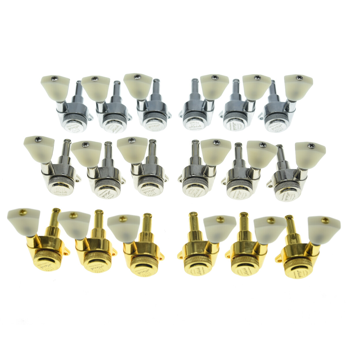 KAISH 3x3 Off White Keystone Locking Tuners 18:1 Locking Tuning Keys ...