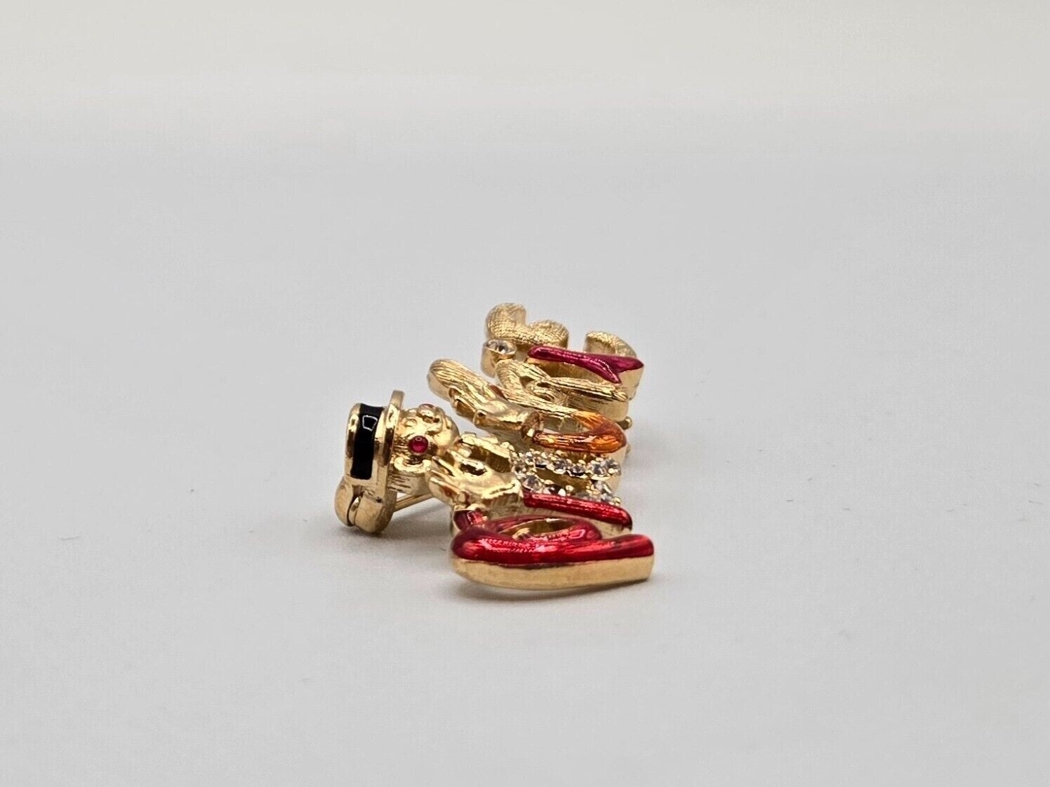 Bob Mackie Clown Signature Logo Brooch Enamel On Gold-Tone W ...
