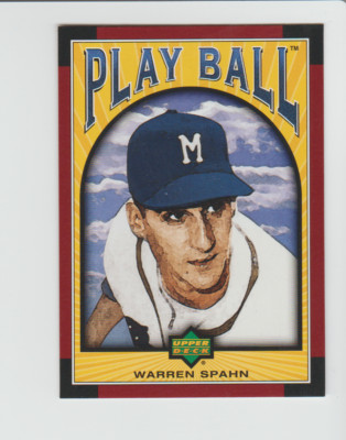 2004 Upper Deck Play Ball #11 Warren Spahn card, Atlanta Braves HOF | eBay
