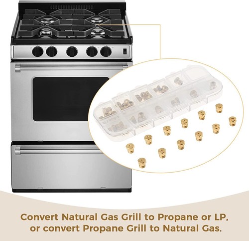 36Pcs LP Gas Range Orifice Conversion Kit Propane Natural Gas Jet ...