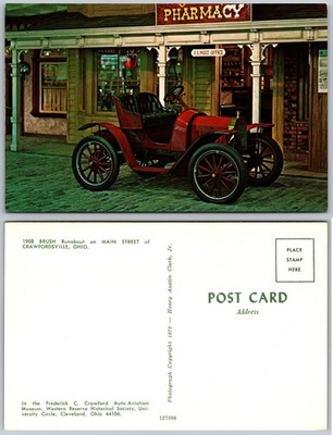 1908 Brush Runabout Crawfordsville OH Postcard | eBay