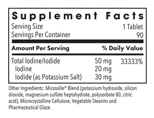 Allergy Research Group Iodoral IOD 50 MG 90 Tablets EXP 10/2027 | eBay