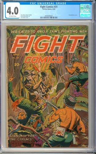 Fight Comics #31 Classic Decapitation Cover WWII Fiction House 1944 CGC ...