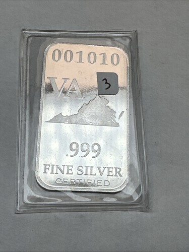 50 State Minimum (Virginia)1/2 oz 0.999 Fine Silver Bar Unc Sealed ...