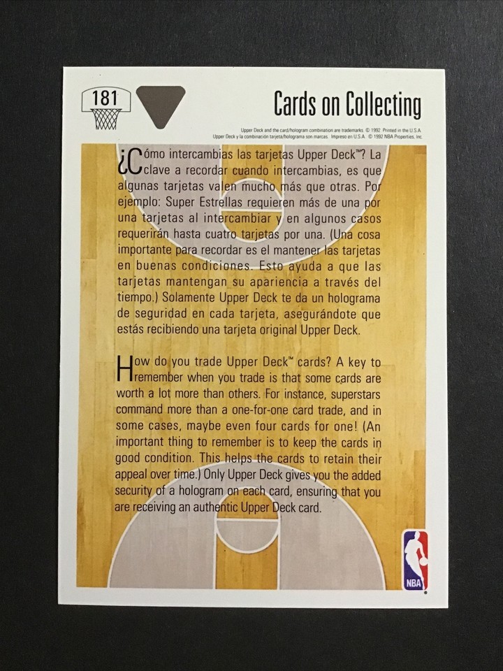 1992-93 Upper Deck European #181 Michael Jordan - CARDS ON COLLECTING ...