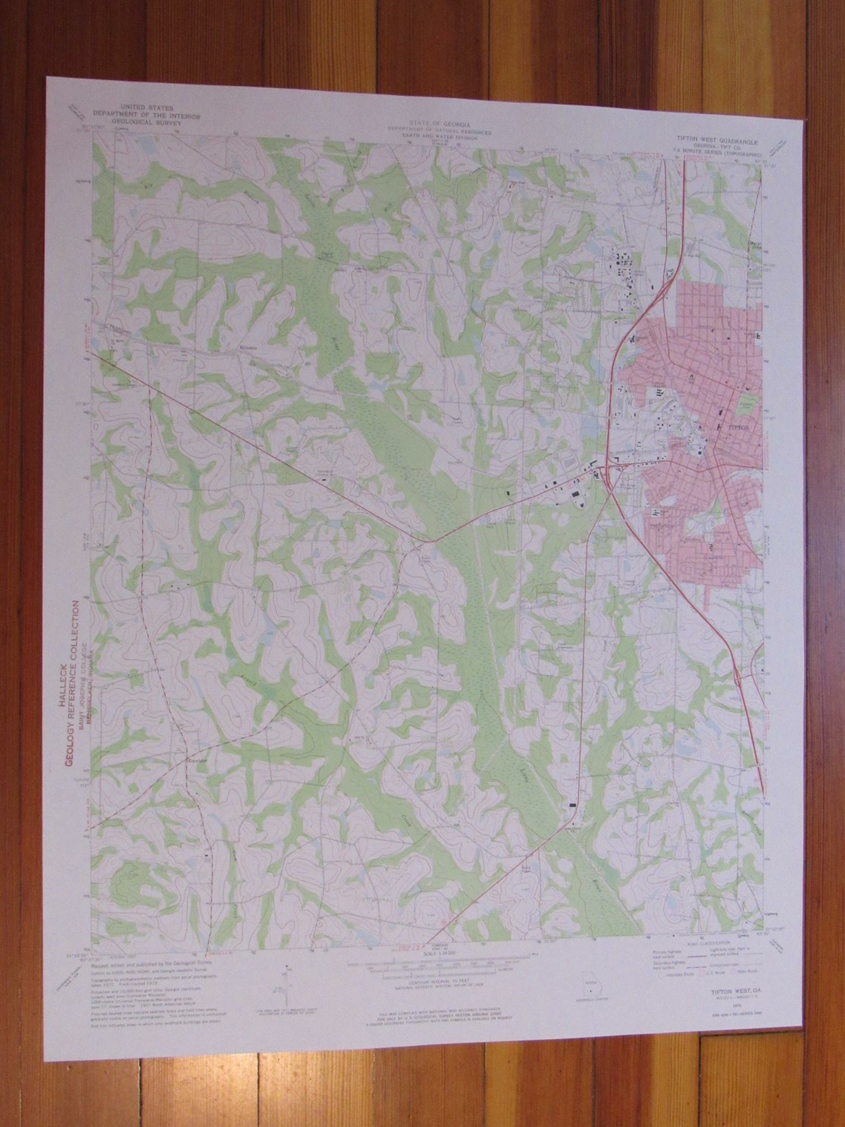 Tifton West Georgia 1976 Original Vintage USGS Topo Map | eBay