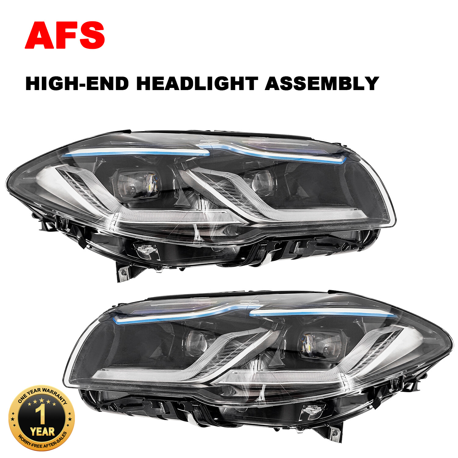 LED Headlights Assembly For BMW 5 Series F10 F11 2010-2013 Xenon W/AFS ...
