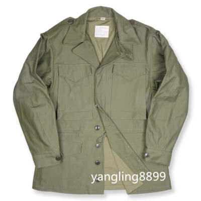 WWII Era Mens M1943 M43 Field Jacket Coat Green Vintage 40s Cos Uniform ...