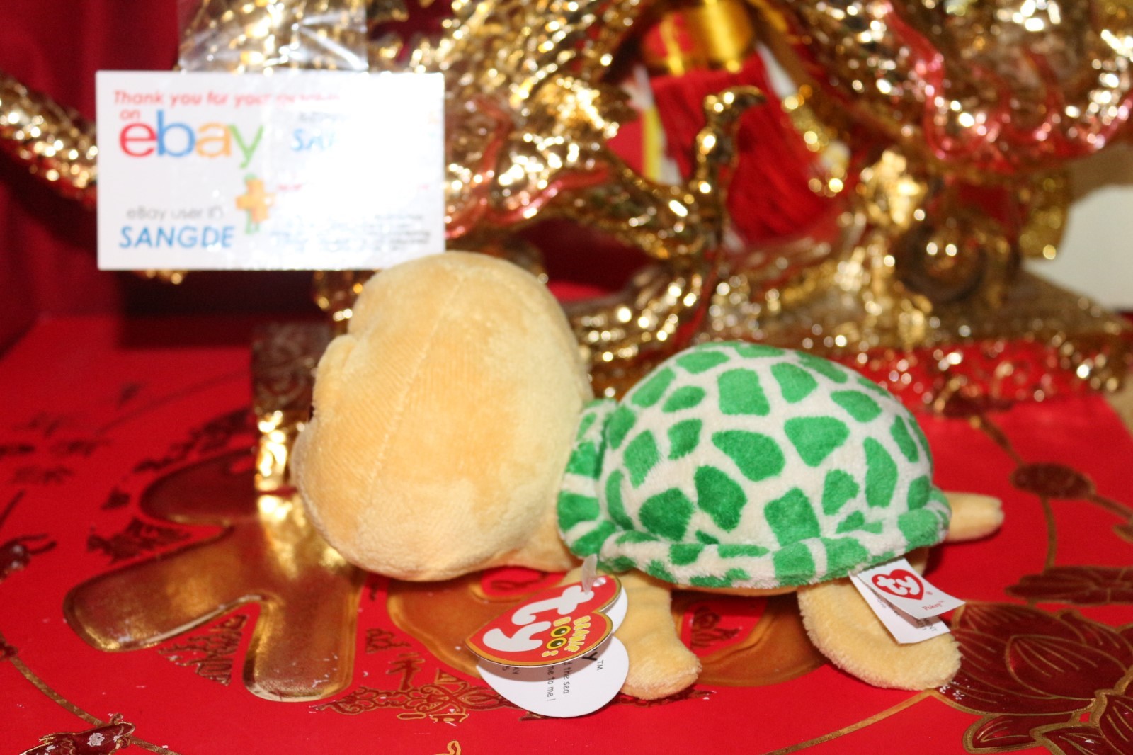 TY BEANIE BOOS POKEY THE TURTLE.7".2013 OR 2014.STICKER.MWNMT.RETIRED ...