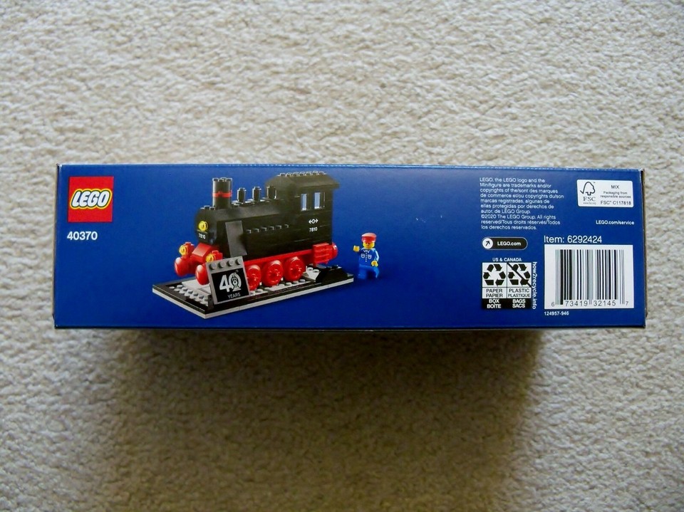 LEGO Trains - Rare Exclusive Promo - 40370 40th Anniversary Set - New ...