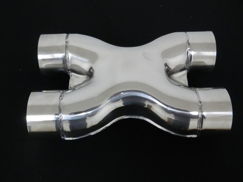 304 STAINLESS STEEL POLISHED EXHAUST X PIPE 2 1/2 INCH | eBay Australia