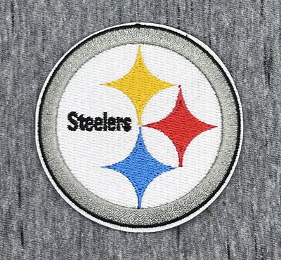 PITTSBURGH STEELERS EMBROIDERED IRON ON PATCH APPROX 2.75” DIAMETER ...