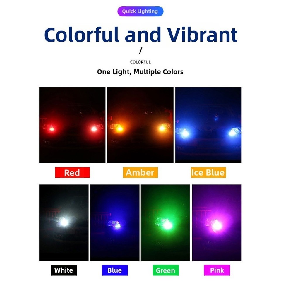 FOR T10 LED Car Side Marker Lights with Remote Control 12V High ...