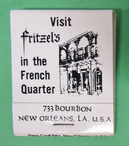 FRITZEL'S/GERMAN BEER GARDEN AT WORLDS FAIR UNSTRUCK MATCHBOOK-NEW ...