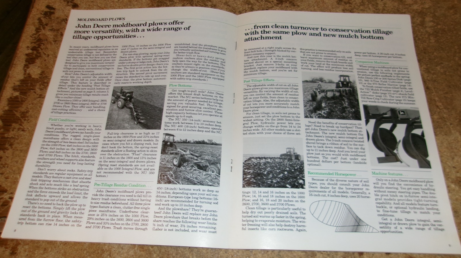 1985 john deere tillage strategies brochure in very good shape used | eBay