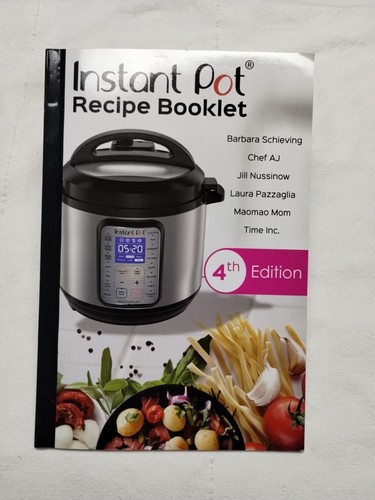 Instant Pot Recipe Booklet 4th Edition Pressure Cooker Excellent ...