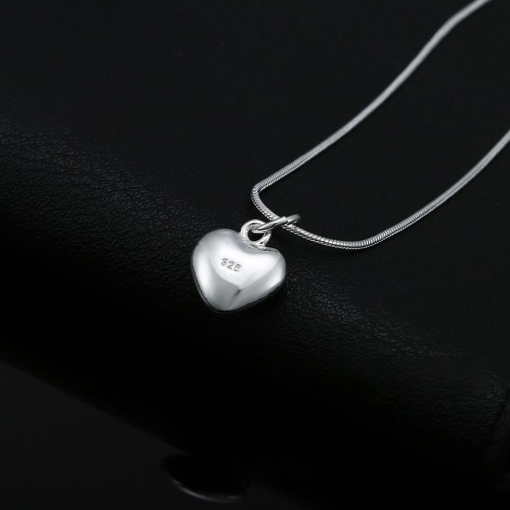 Charm Jewelry Snake Chain Silver Color Fashion Jewelry New Love Pendant ...