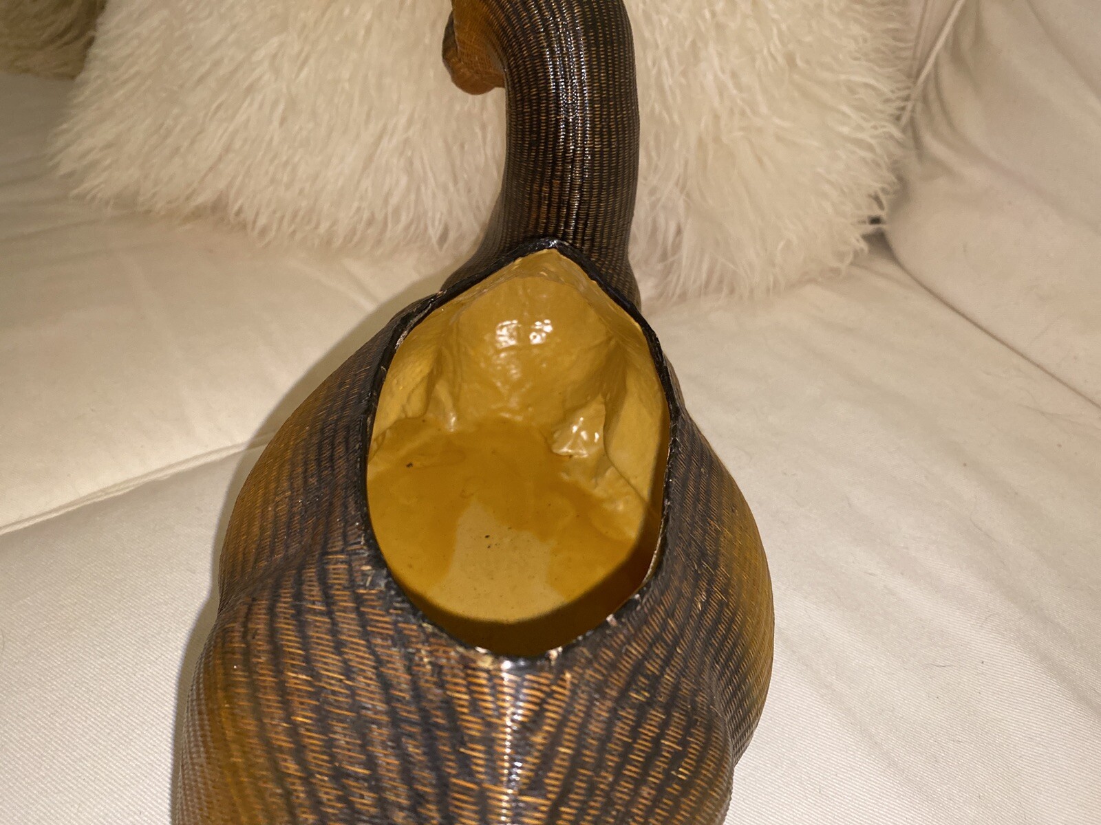 Vintage MCM Chinese SHANGHAI HANDICRAFTS Lidded Sitting Camel Basket ...