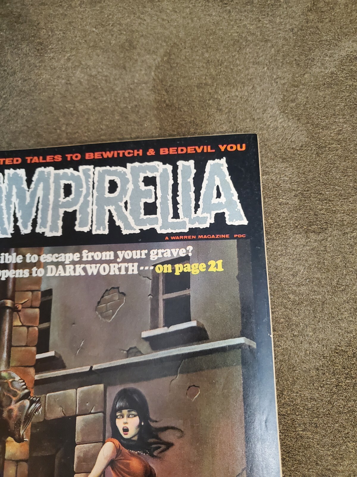 VAMPIRELLA #6 WARREN MAGAZINE KEN KELLY COVER 1970 BRONZE HORROR RARE ...