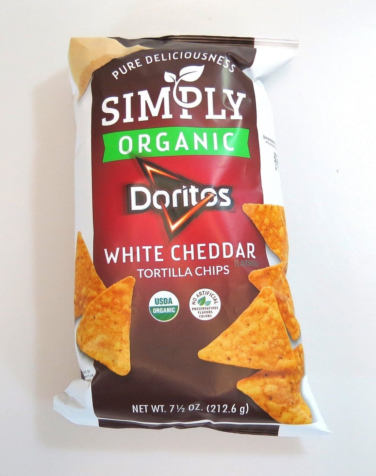 Simply Organic Doritos White Cheddar Tortilla Chips 7.5 Oz. (1 Bag) | eBay