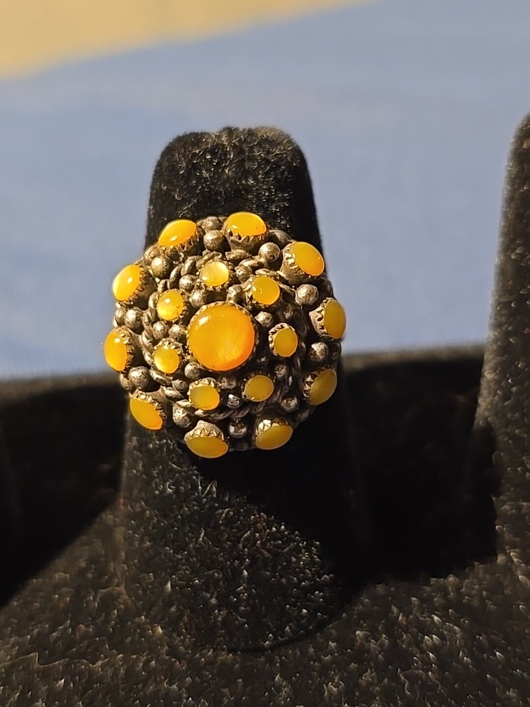 Navajo DW Signed Anthracite Ring - Gem